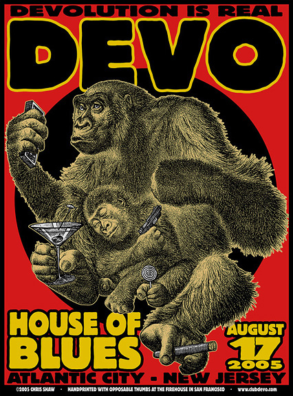 Devo Atlantic City poster by Chris Shaw | Chris Shaw