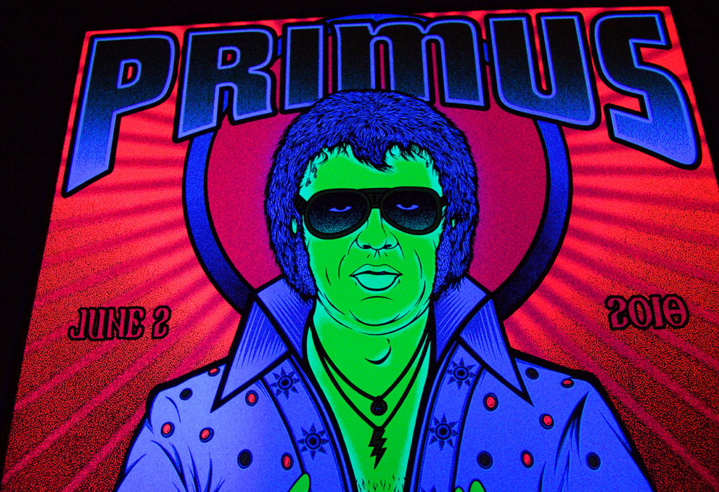 Primus Green Elvis 2018 Silkscreen Poster by Chris Shaw | Chris Shaw